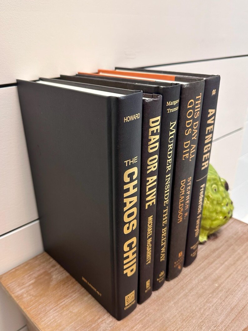 Hidden Book Storage: Black & Gold Novel Set - Book Safe - Etsy
