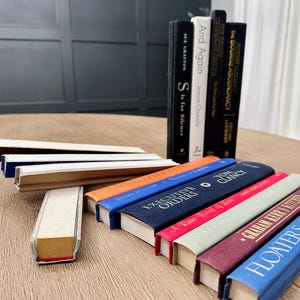 Trimmed Book Spines up to 9.5" Tall: Loose Hardcover Book Title Spine ...