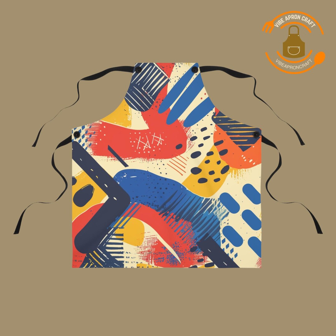 Abstract Chef Apron, Kitchen Pinafore, Minimalist Pinafore for Women ...