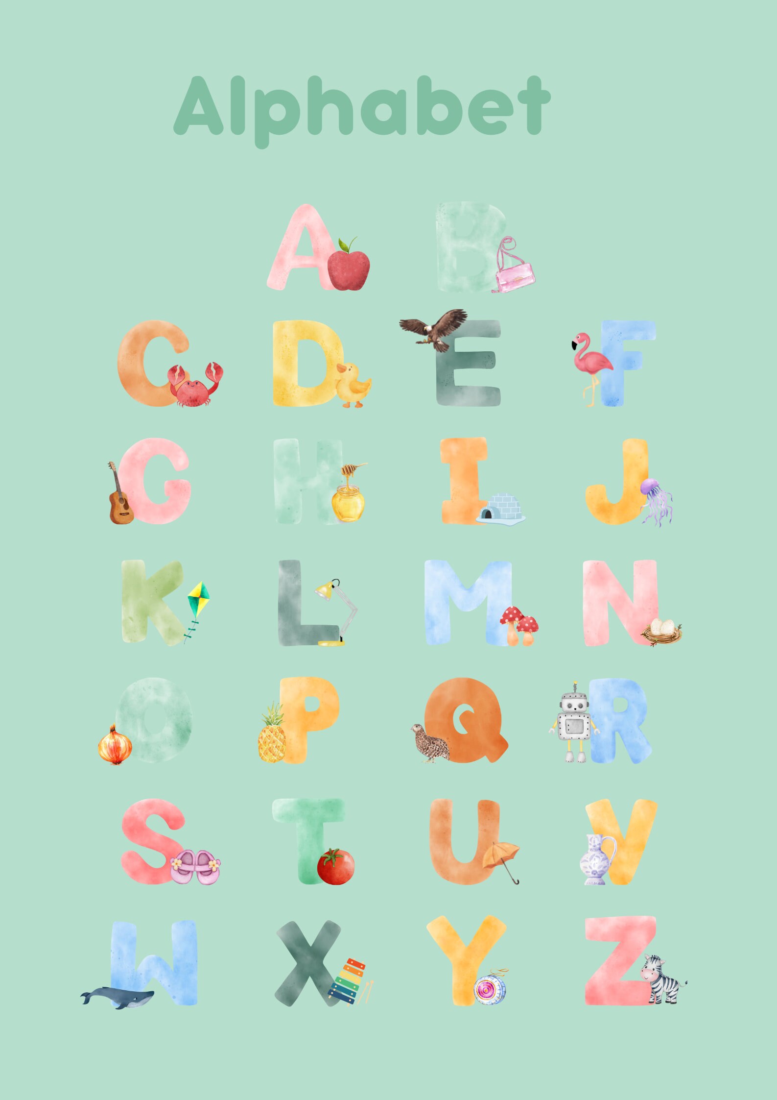 Set of 9 Educational Wall Art, Classroom Posters, Homeschool Printables ...