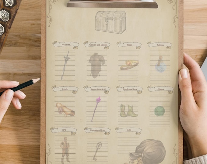 Bad of Holding D&D, Printable Gaming Aid for Dungeons Dragons 5e, RPG ...