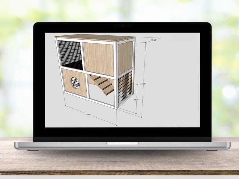 Bunny House Plans, Wooden Minimal Rabbit Nursery, Large Modern Diy ...