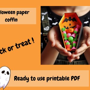 Halloween Paper Coffin, Scary Artwork Project, Printable A4 Decor ...