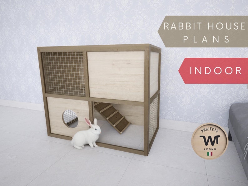 Bunny House Plans, Wooden Minimal Rabbit Nursery, Large Modern Diy ...