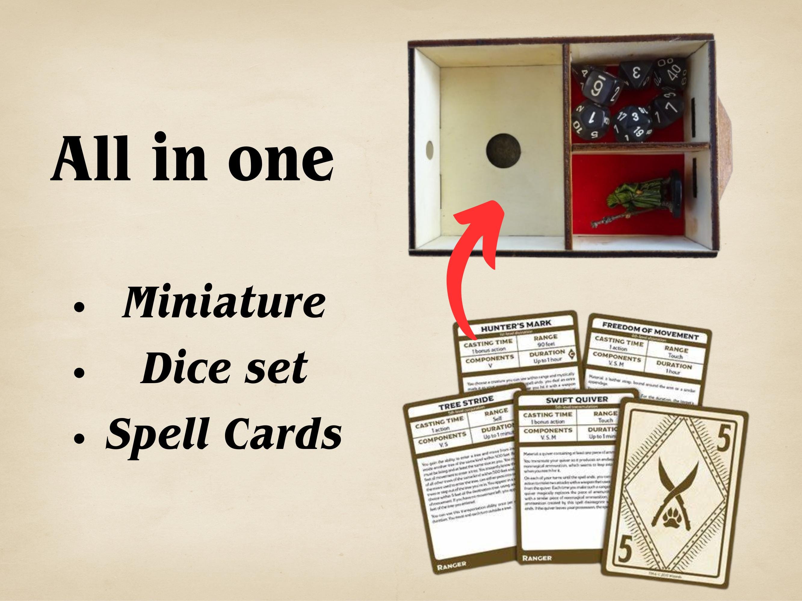 Dice Box Plan, Laser Cut, Dnd Cover, D&d Portable Kit, Adventurer ...