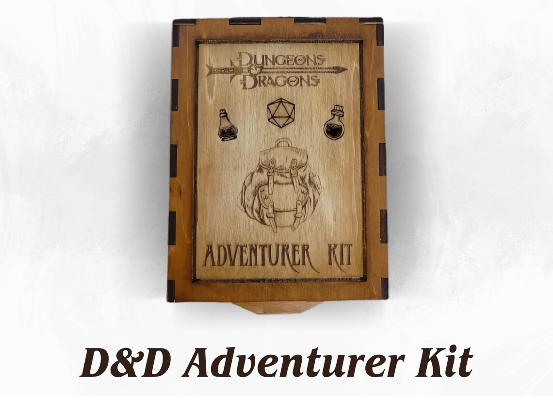 Dice Box Plan, Laser Cut, Dnd Cover, D&d Portable Kit, Adventurer ...