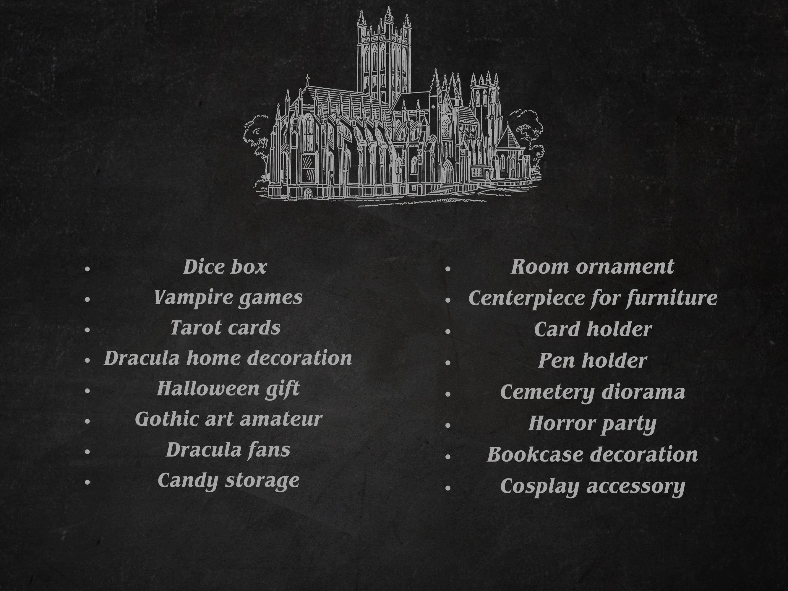 Vampire Laser File, Dracula Art Decor, Wooden Big Dice Box, Vampire the ...