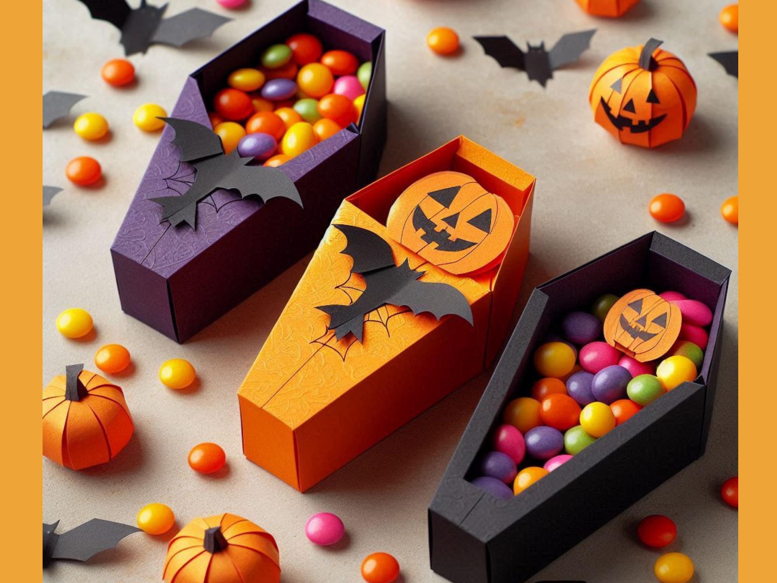 Halloween Paper Coffin, Scary Artwork Project, Printable A4 Decor ...