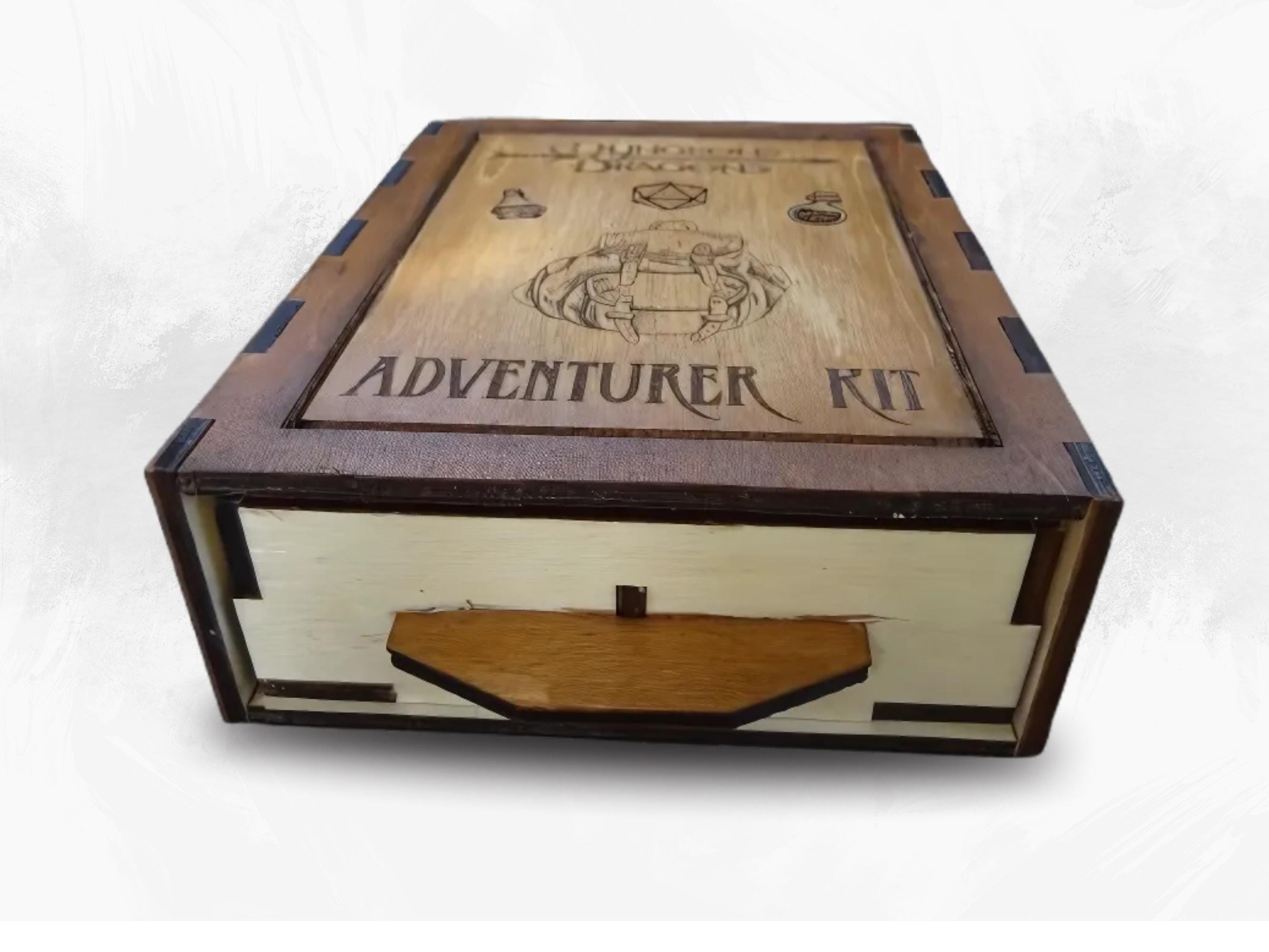 Dice Box Plan, Laser Cut, Dnd Cover, D&d Portable Kit, Adventurer ...