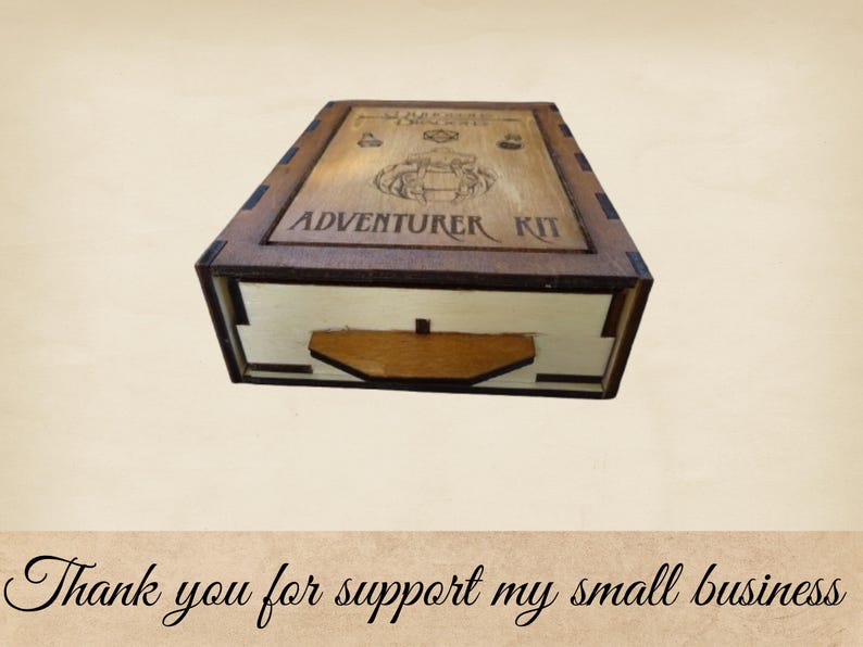 Dice Box Plan, Laser Cut, Dnd Cover, D&d Portable Kit, Adventurer ...