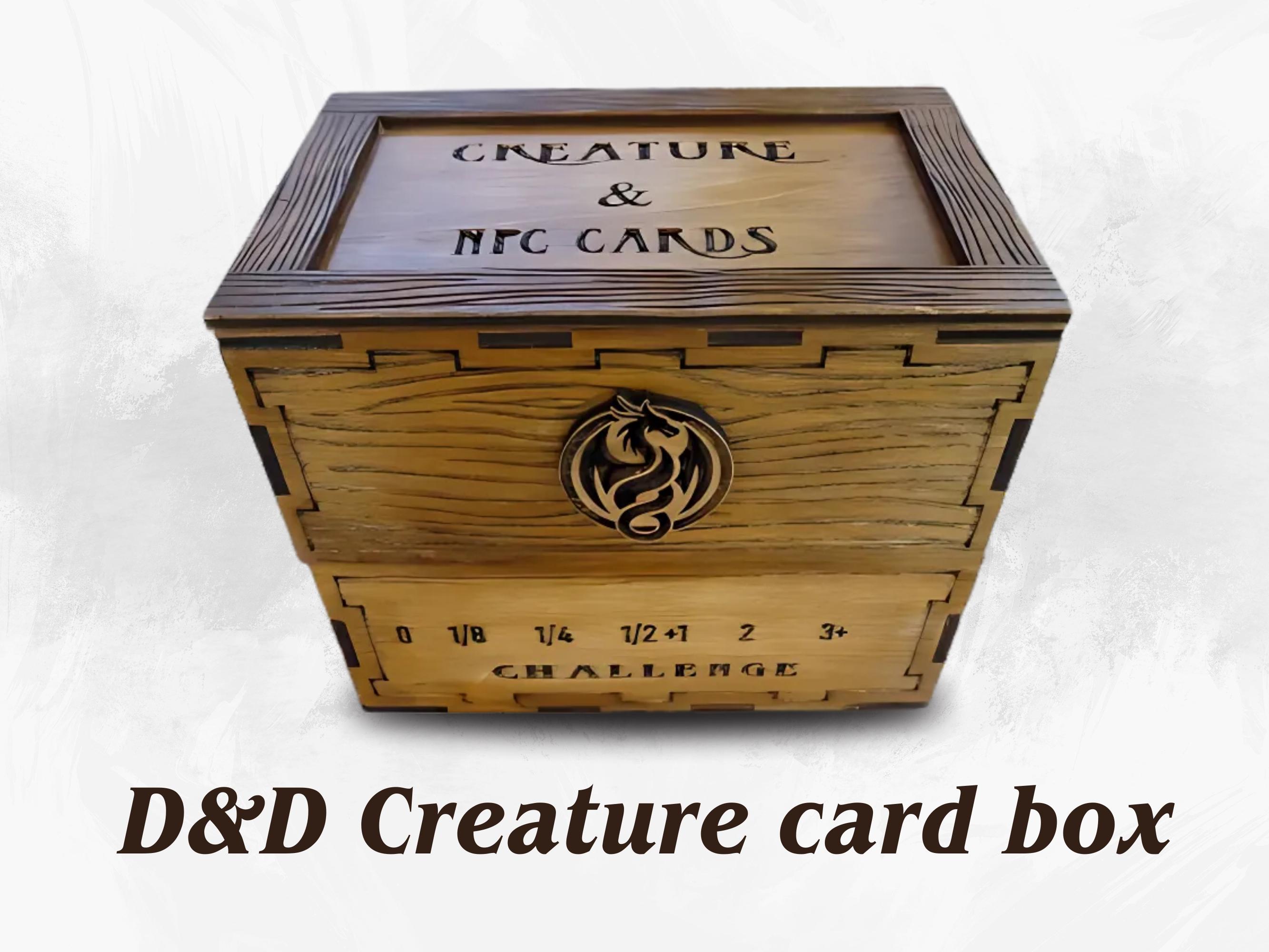 File Svg Dnd Creatures Box, Wooden Chip Organizer, 4mm Tool Vault, Wood ...