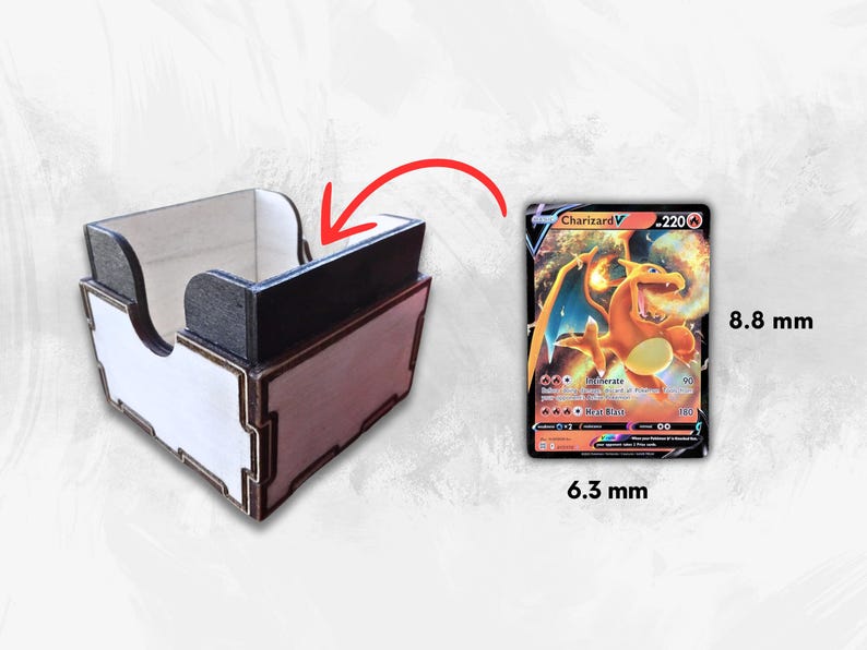Pokemon Card Storage, Game Card Organizer for Pokemon, 4mm Wooden Card ...
