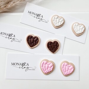 Concha Studs Pink White Brown Single or Three Pack - Etsy