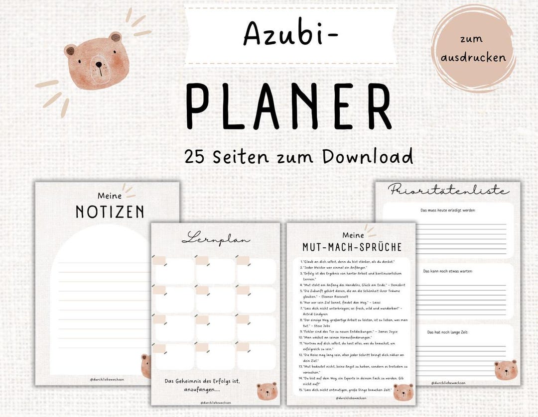 Trainee Planner for Trainees - Etsy