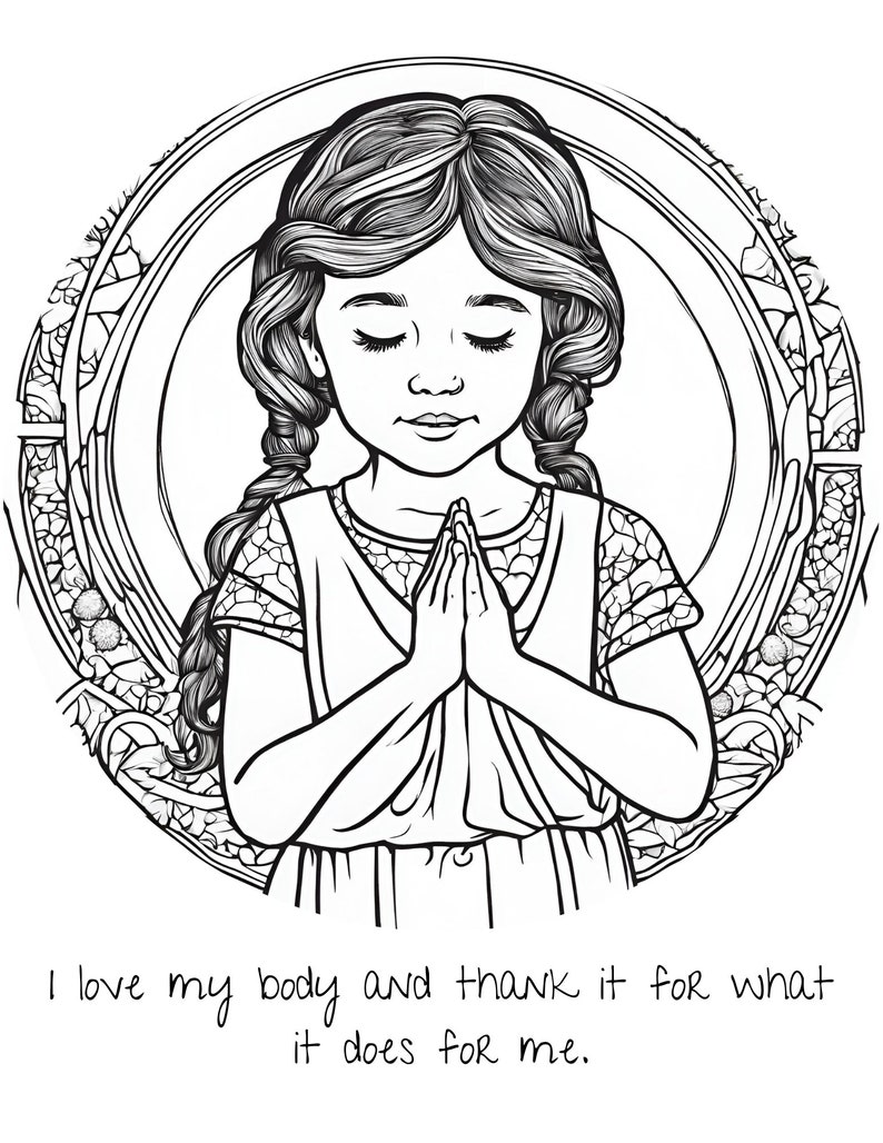 Coloring Page for Kids, Girls, Teens, Body Positivity, Self-love ...