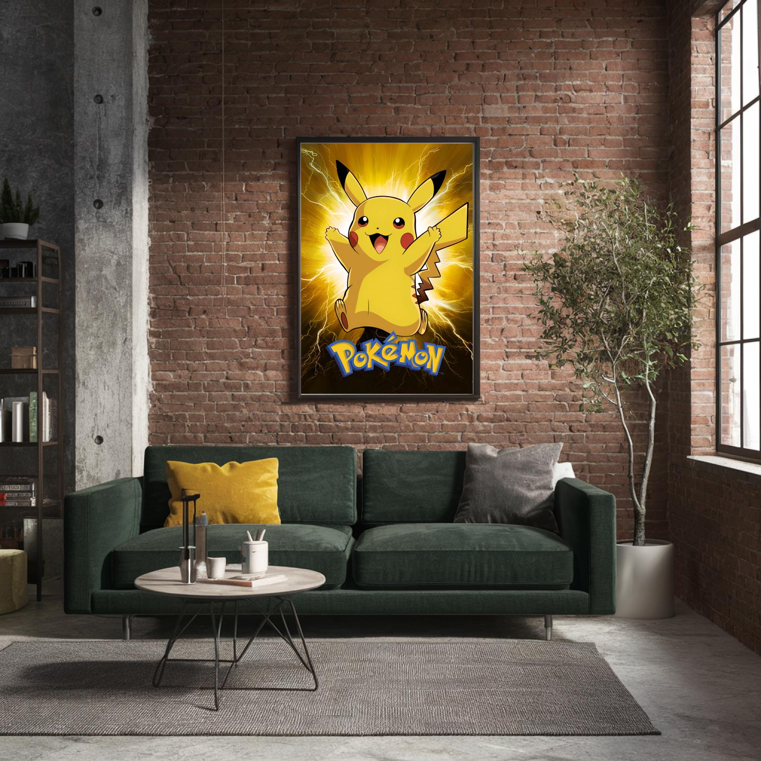 Pokemon Poster Set of 3, Pikachu Watercolor Art Prints, Pokemon ...