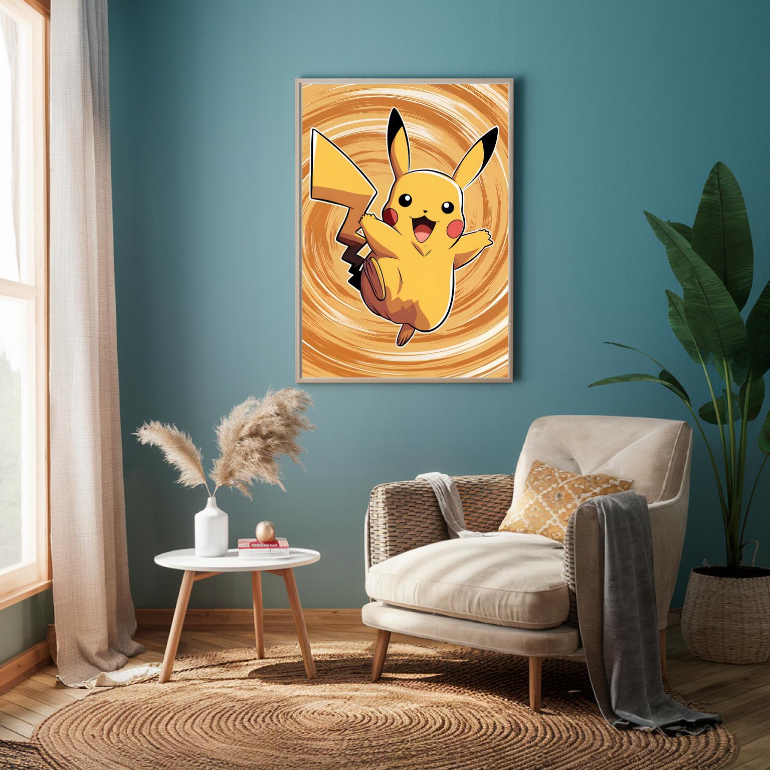 Pokemon Poster Set of 3, Pikachu Watercolor Art Prints, Pokemon ...