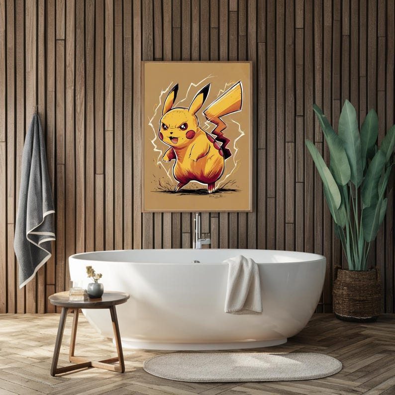 Pokemon Poster Set of 3, Pikachu Watercolor Art Prints, Pokemon ...