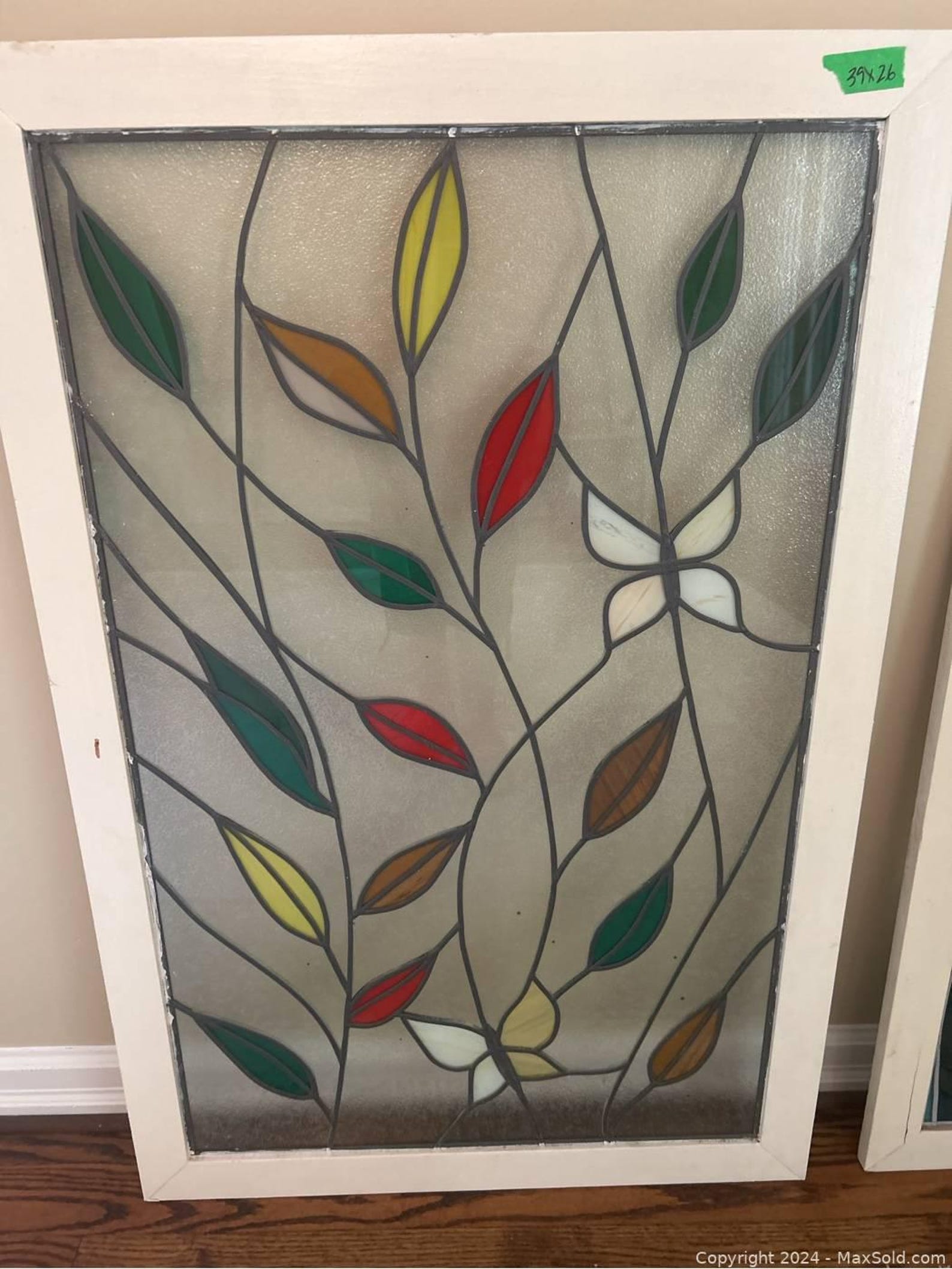 Colourful Stained Glass Window Panel in Wooden Frame 39x26 - Etsy