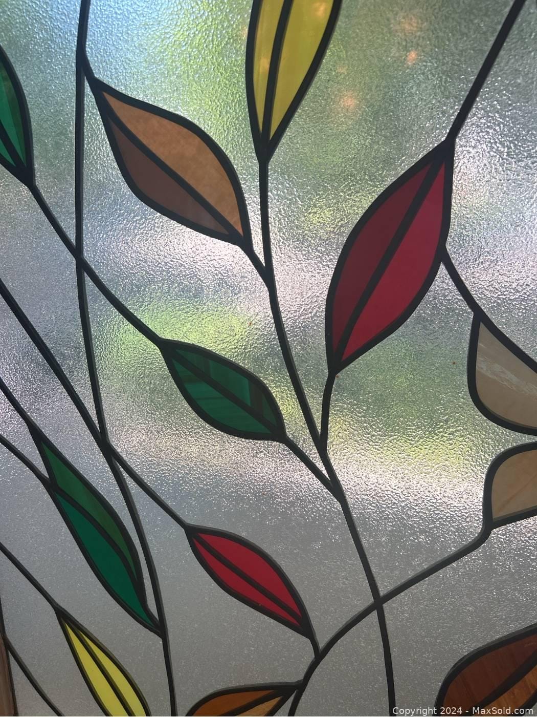 Colourful Stained Glass Window Panel in Wooden Frame 39x26 - Etsy