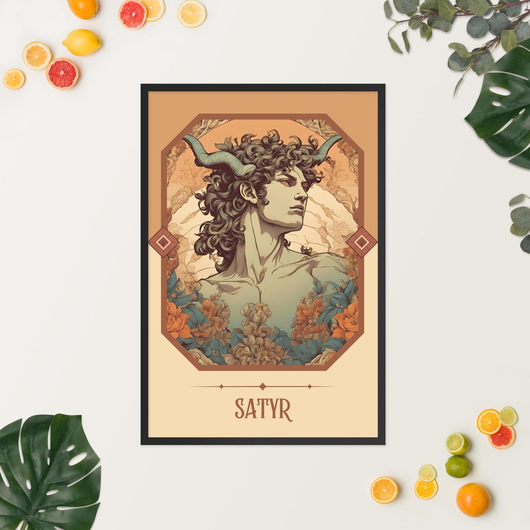 Satyr Art Print Art Nouveau Inspired Tarot Fantasy Races Wall Decor ...