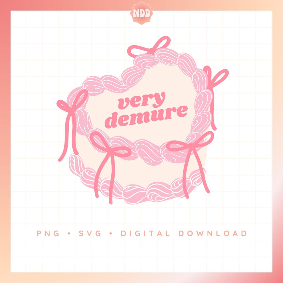 Very Demure Coquette Bow Cake SVG Cut File for Cricut and Silhouette ...