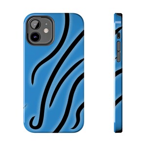 Blue X Black Swirl Phone Case - Etsy