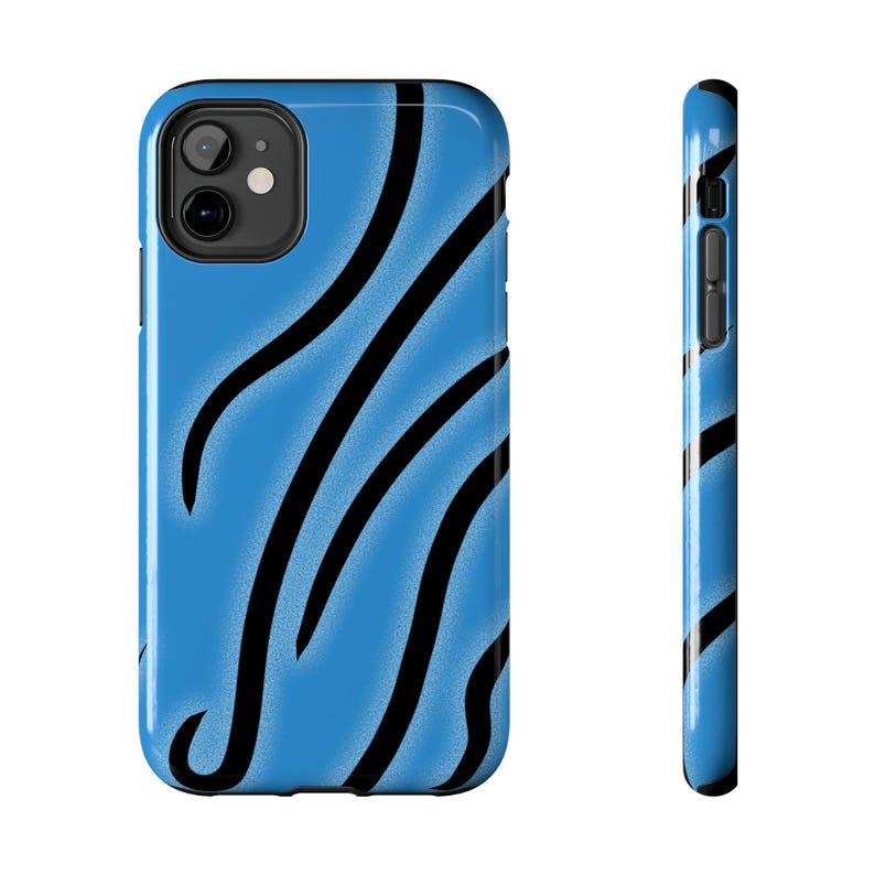 Blue X Black Swirl Phone Case - Etsy