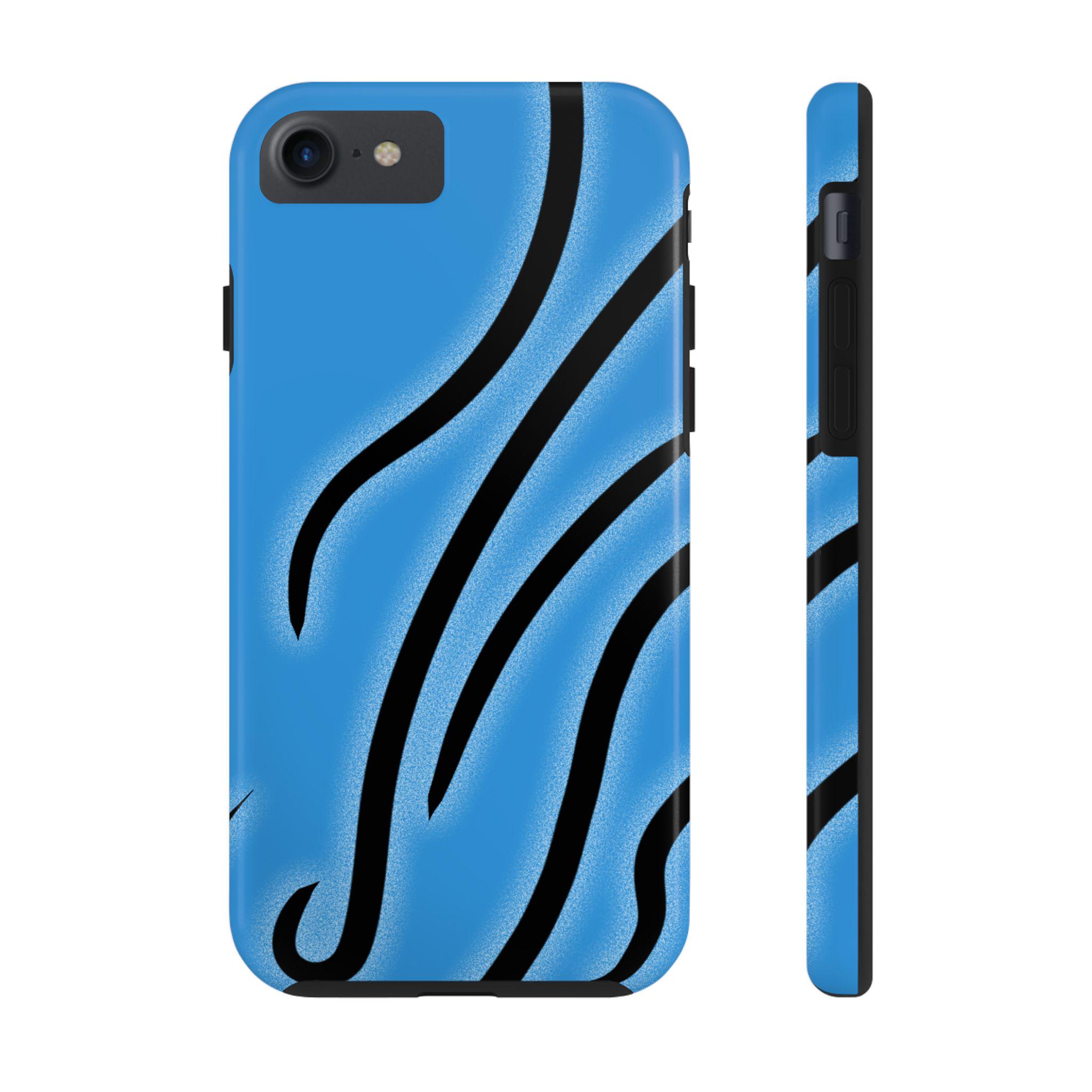 Blue X Black Swirl Phone Case - Etsy