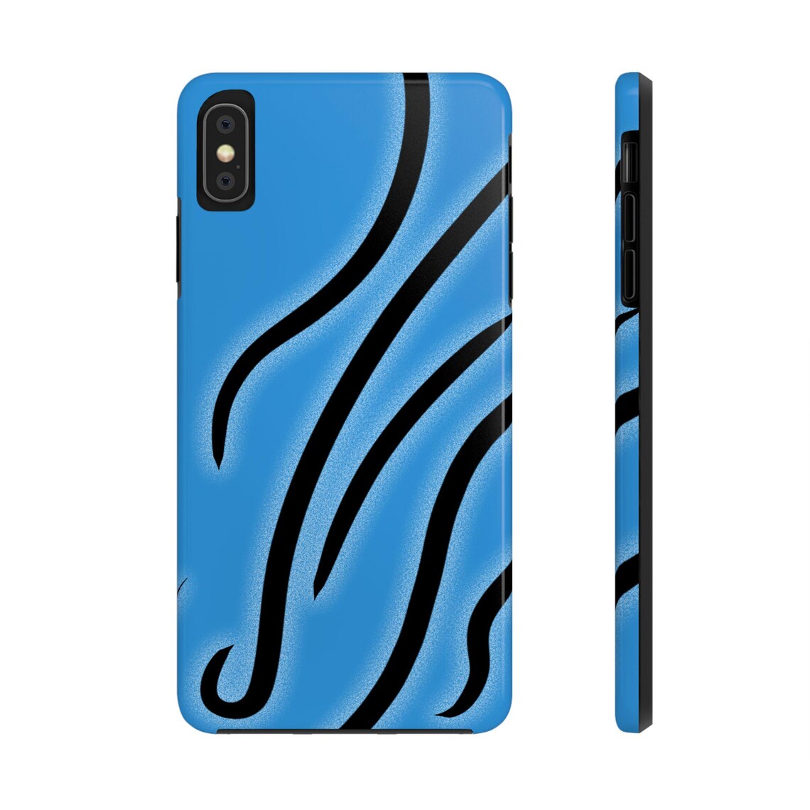 Blue X Black Swirl Phone Case - Etsy