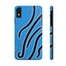 Blue X Black Swirl Phone Case - Etsy