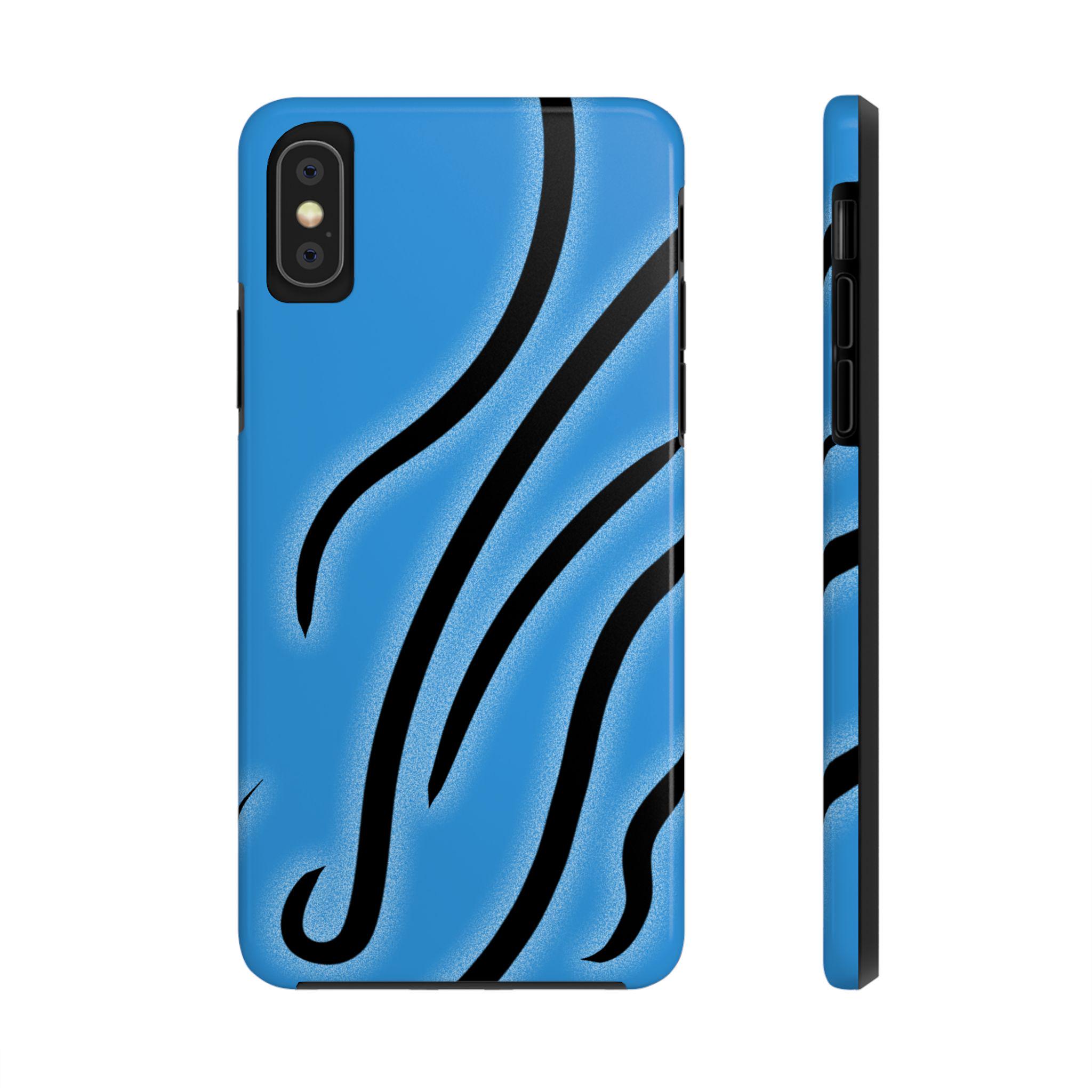 Blue X Black Swirl Phone Case - Etsy