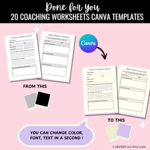 Coaching Session Worksheets, Coaching Toolkit, Coaching Worksheet ...