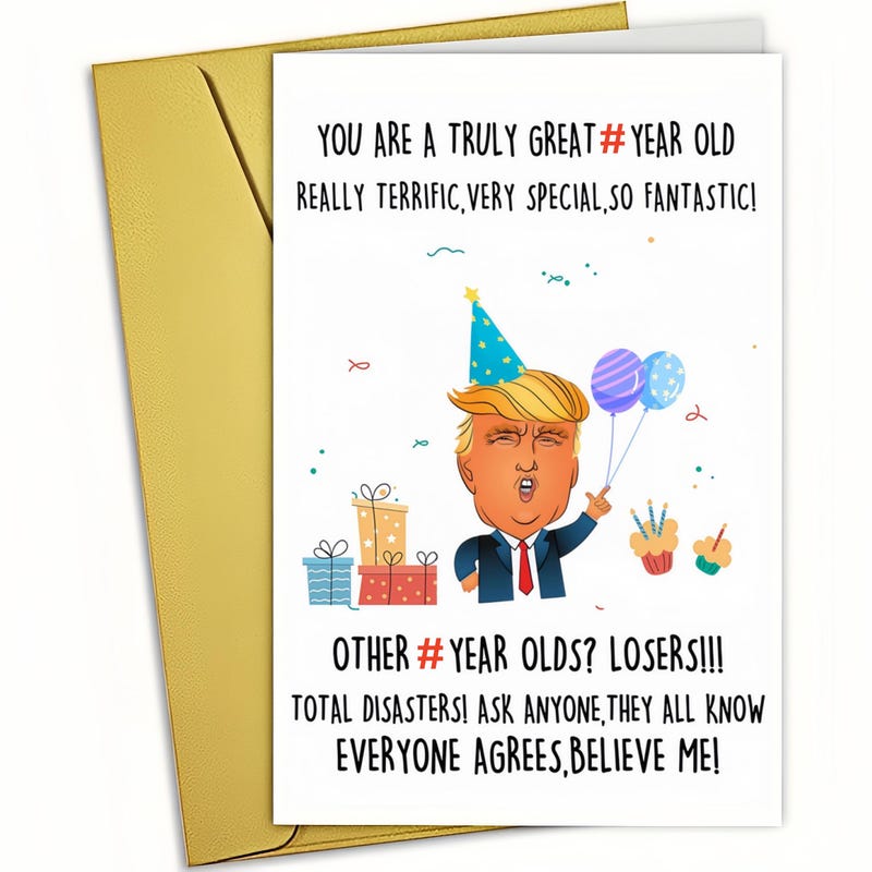 Personalized Donald Trump Birthday Card - Etsy