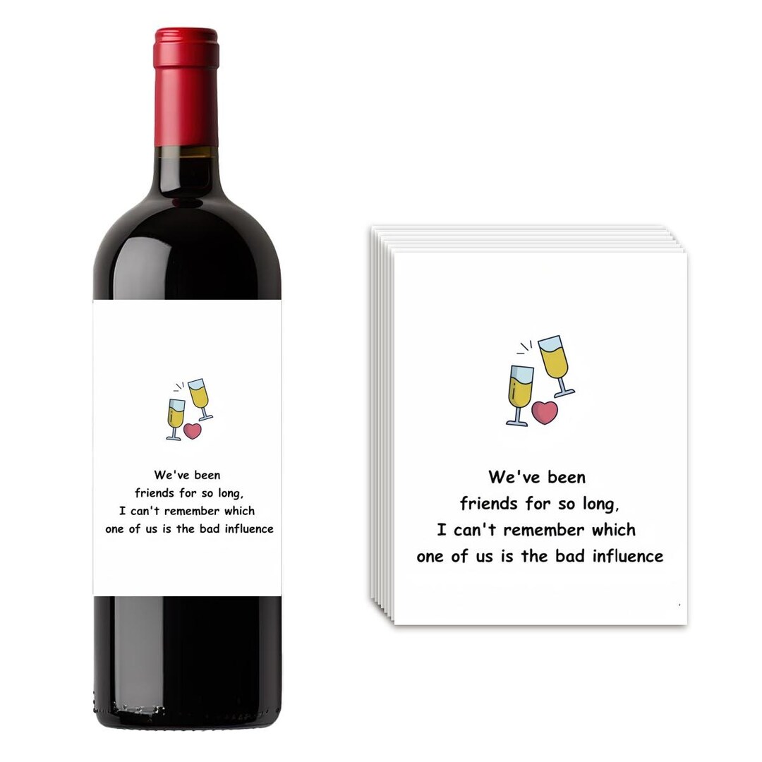 Funny Wine Bottle Labels Stickers/best Friend Birthday Wine Label/funny ...