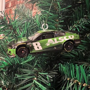 NASCAR #8 Kyle Busch Race Car Christmas Ornament! Black and Green ...