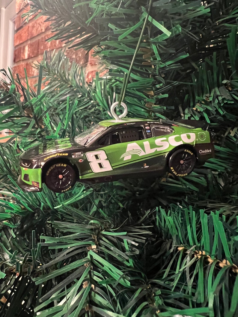 NASCAR #8 Kyle Busch Race Car Christmas Ornament! Black and Green ...