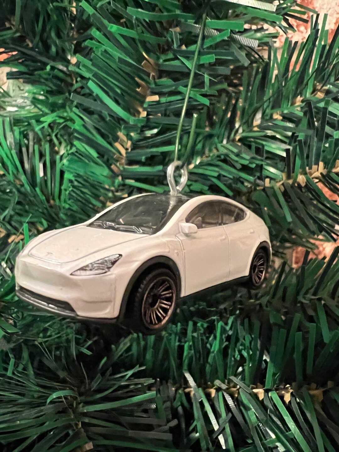 Tesla Model Y Car Christmas Ornament! White! Purchased Benefits ...