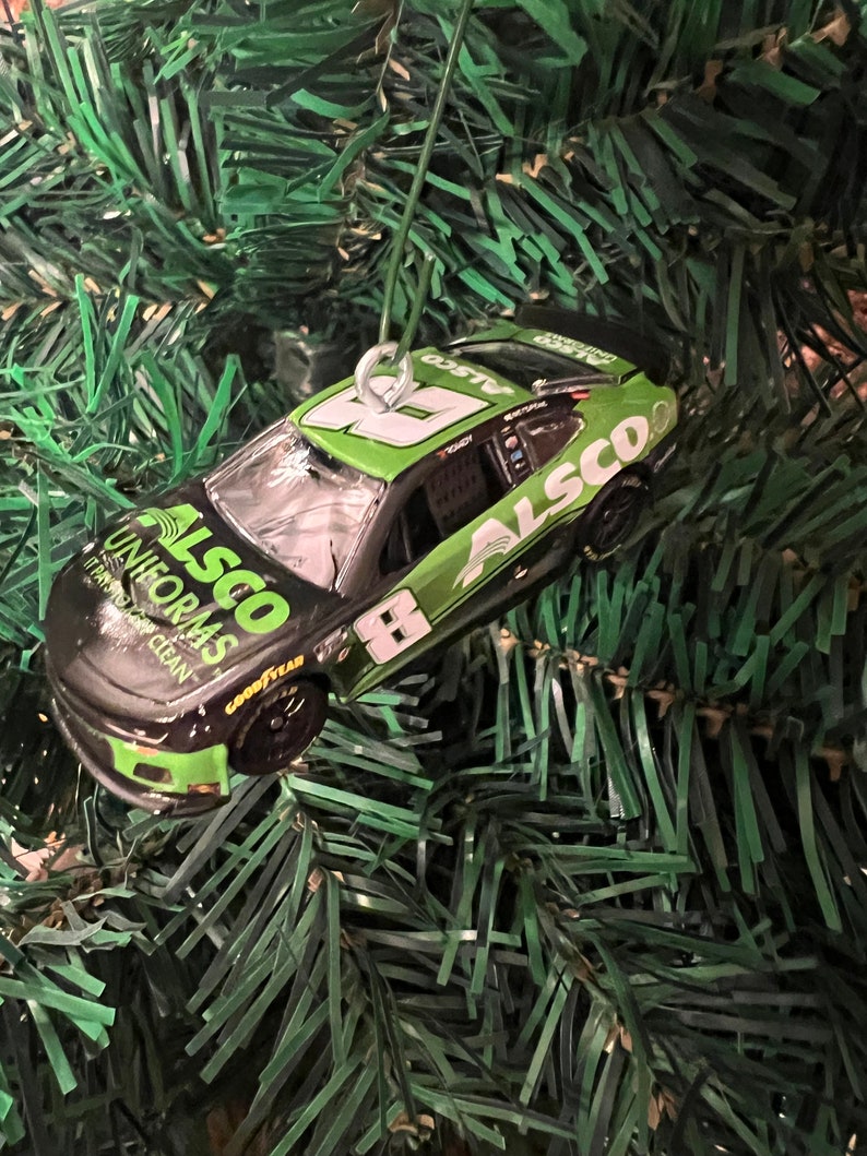 NASCAR #8 Kyle Busch Race Car Christmas Ornament! Black and Green ...