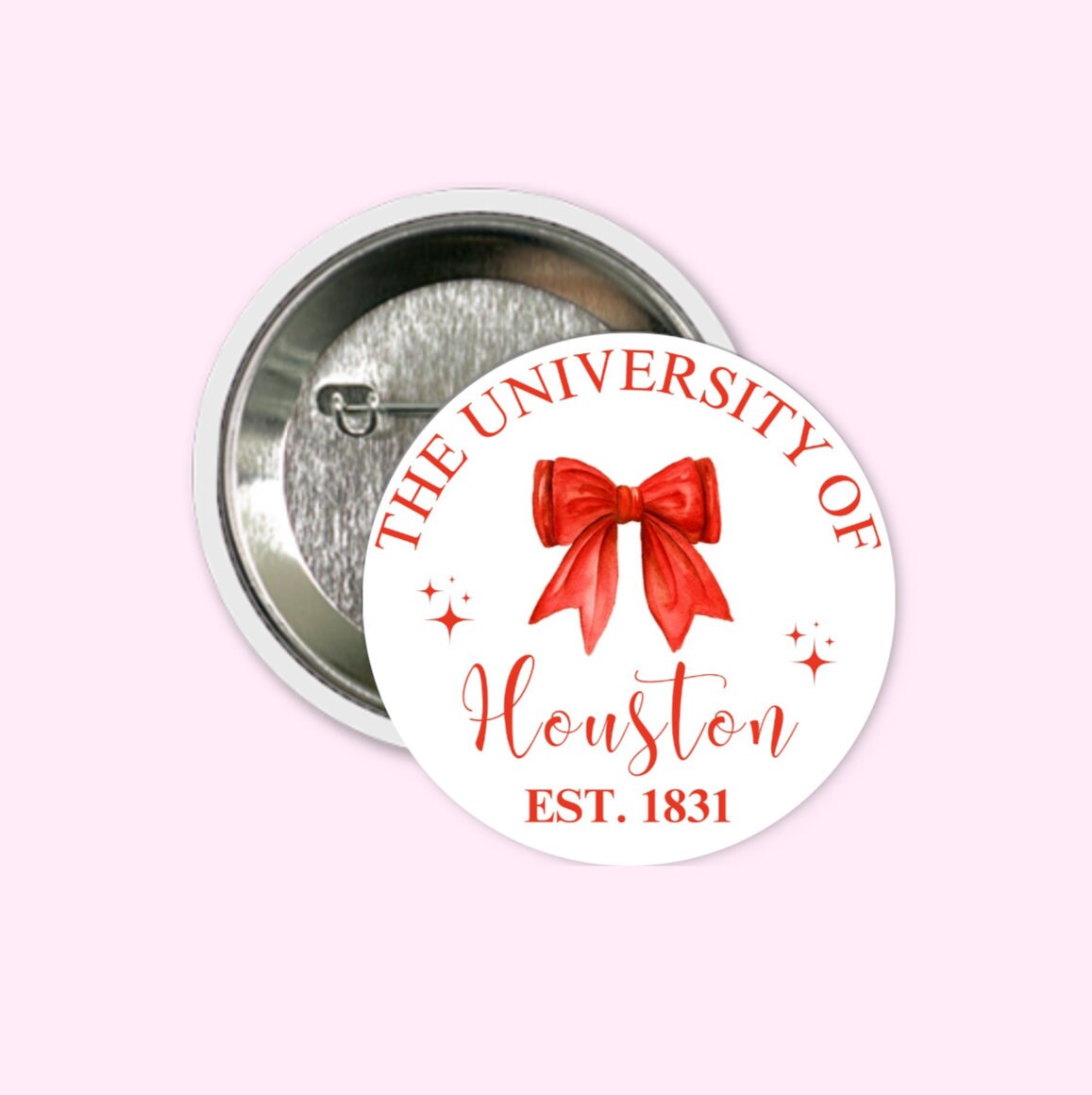 CUSTOM 3" Bow Game Day Button College/ Sorority, Tailgate - Etsy