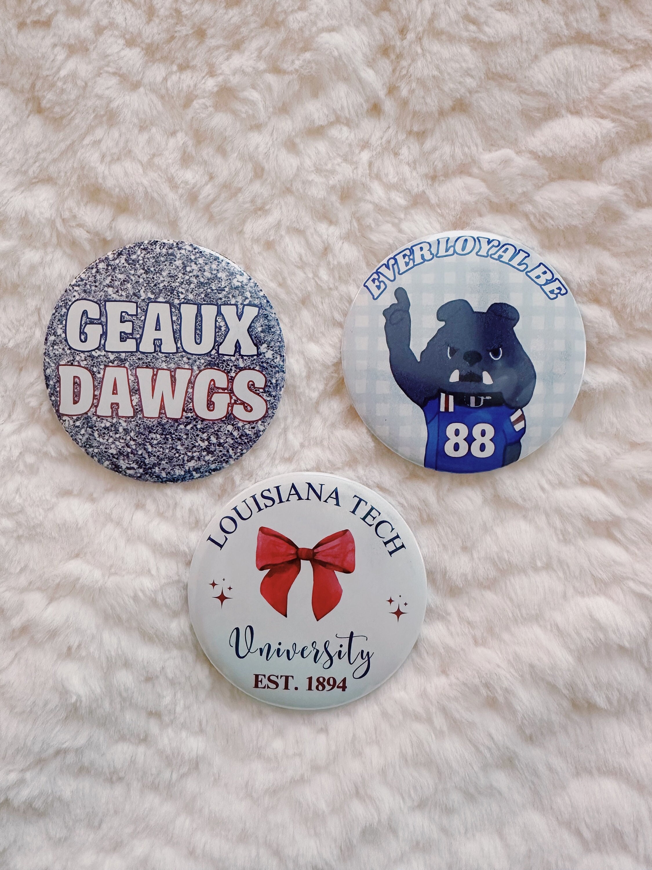 Louisiana Tech 3" Game Day Button Bundle - Etsy