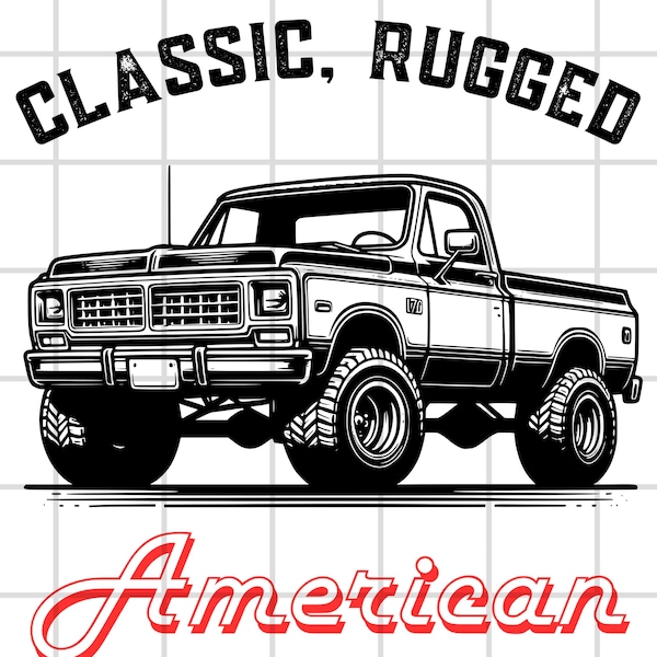 Vintage Square Body Truck PNG, Mudding, Popular Right Now, Truck T ...