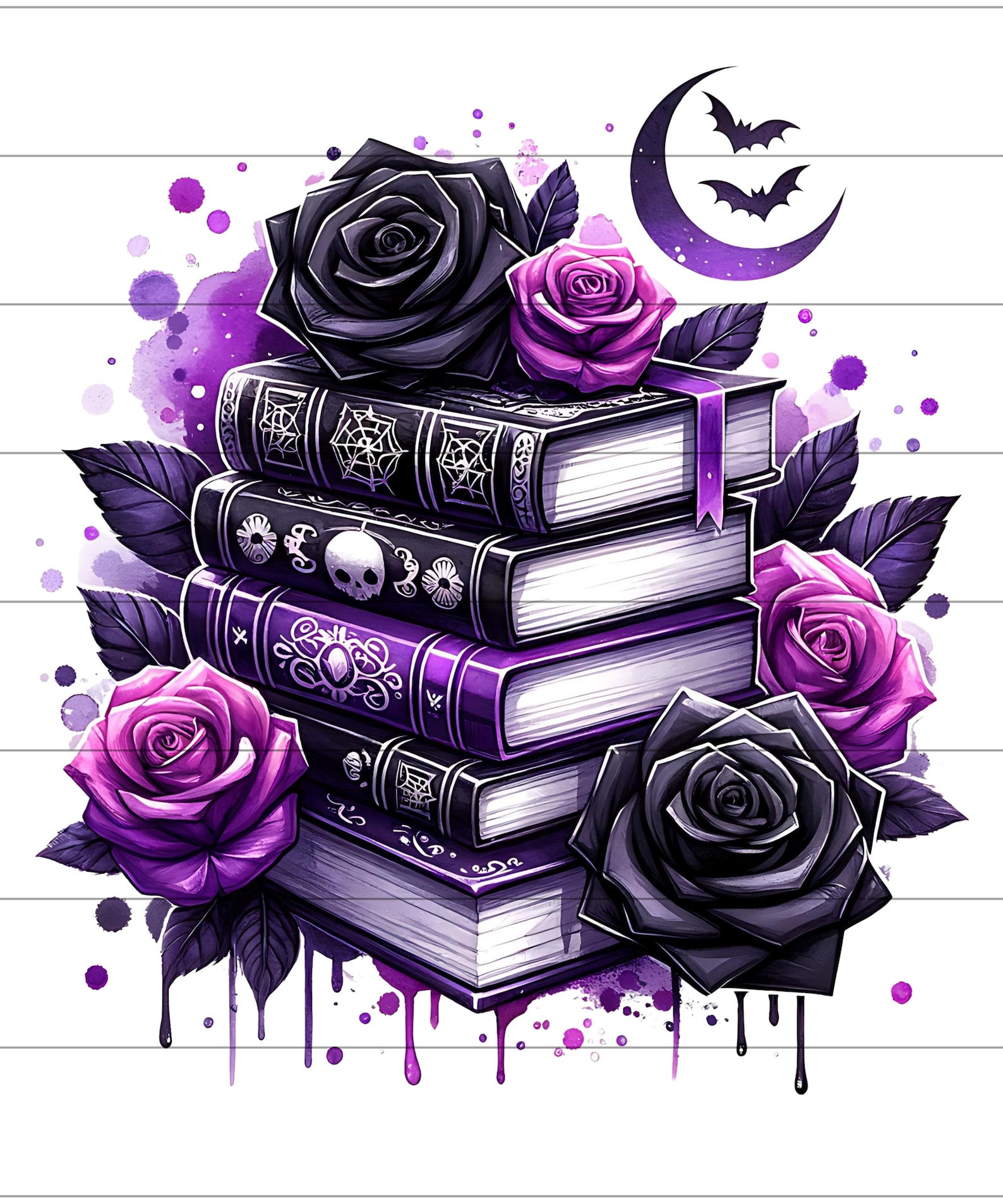 Book Lover's Halloween PNG Sublimation Graphic - Instant Download for T ...