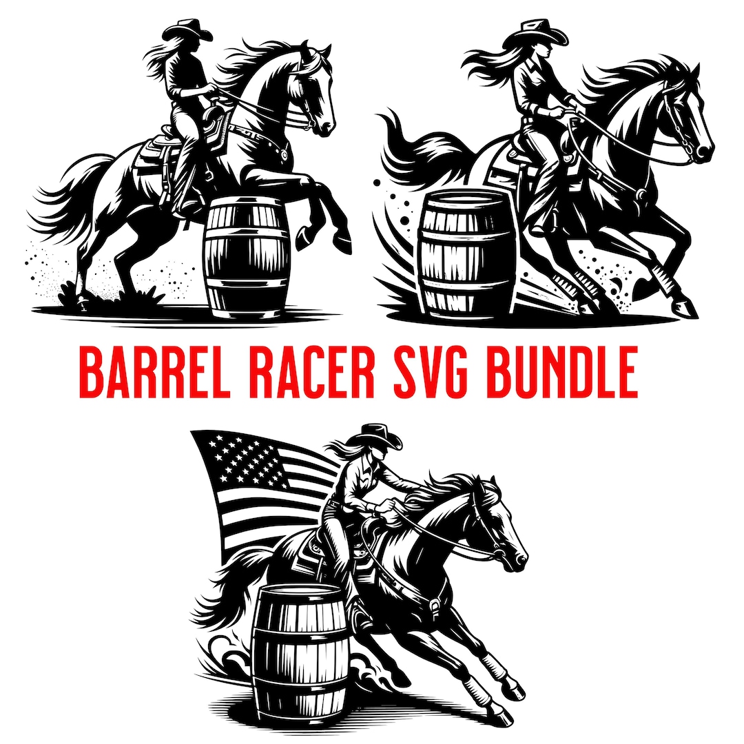 Barrel Racing Svg, Horse Svg Bundle, Western Svg, Cowgirl SVG, DIGITAL ...