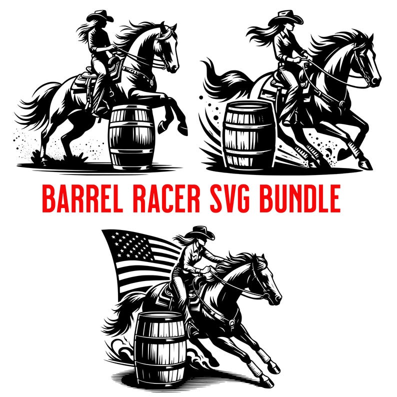 Barrel Racing Svg, Horse Svg Bundle, Western Svg, Cowgirl SVG, DIGITAL ...
