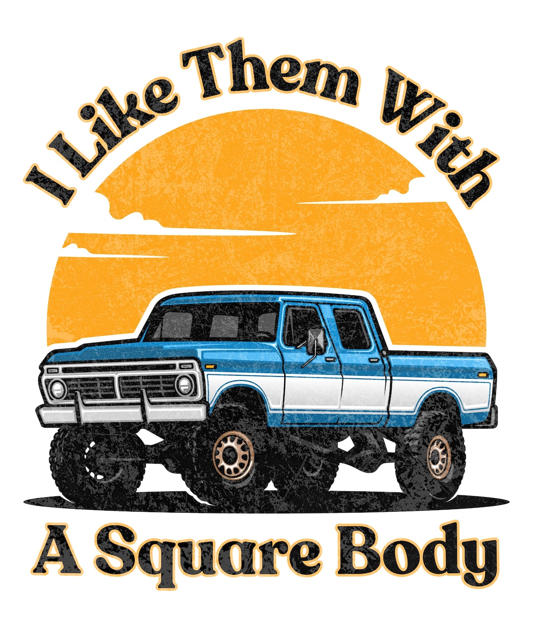 Vintage Square Body Truck PNG, Popular Right Now, Tshirt Design 300 Dpi ...