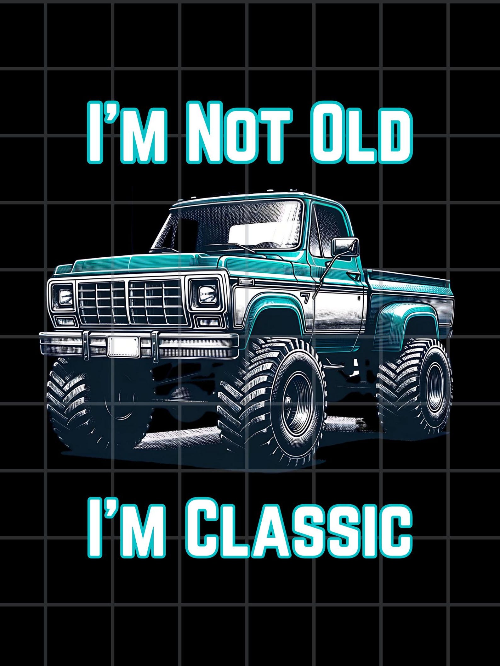 Vintage Square Body Truck PNG, Popular Right Now, T Shirt Design 300 ...