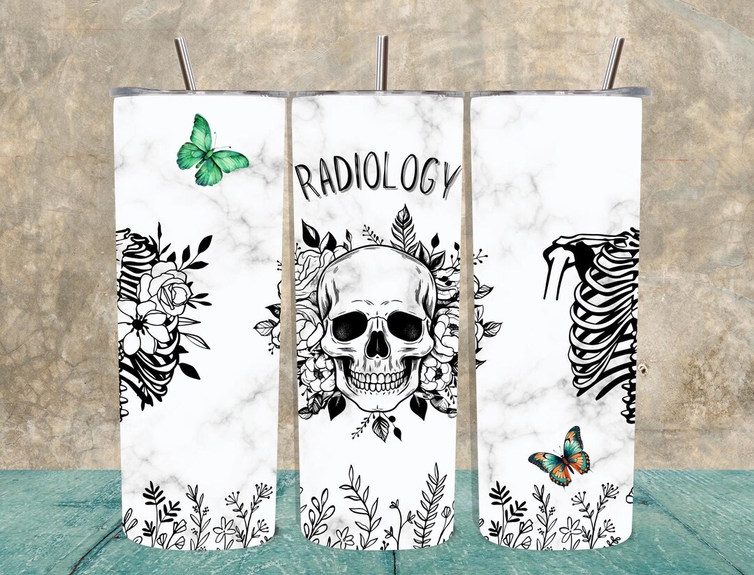 Radiology Tech 20oz Skinny Straight Tumbler Wrap, Xray Tech, Radiology ...