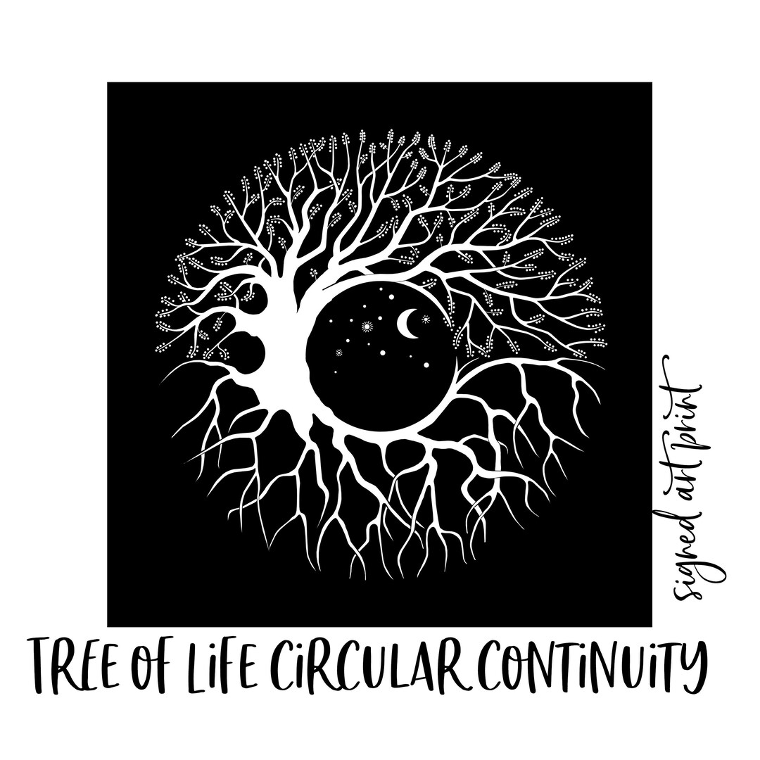 Tree of Life Circular Continuity Fine Art Print Artist - Etsy