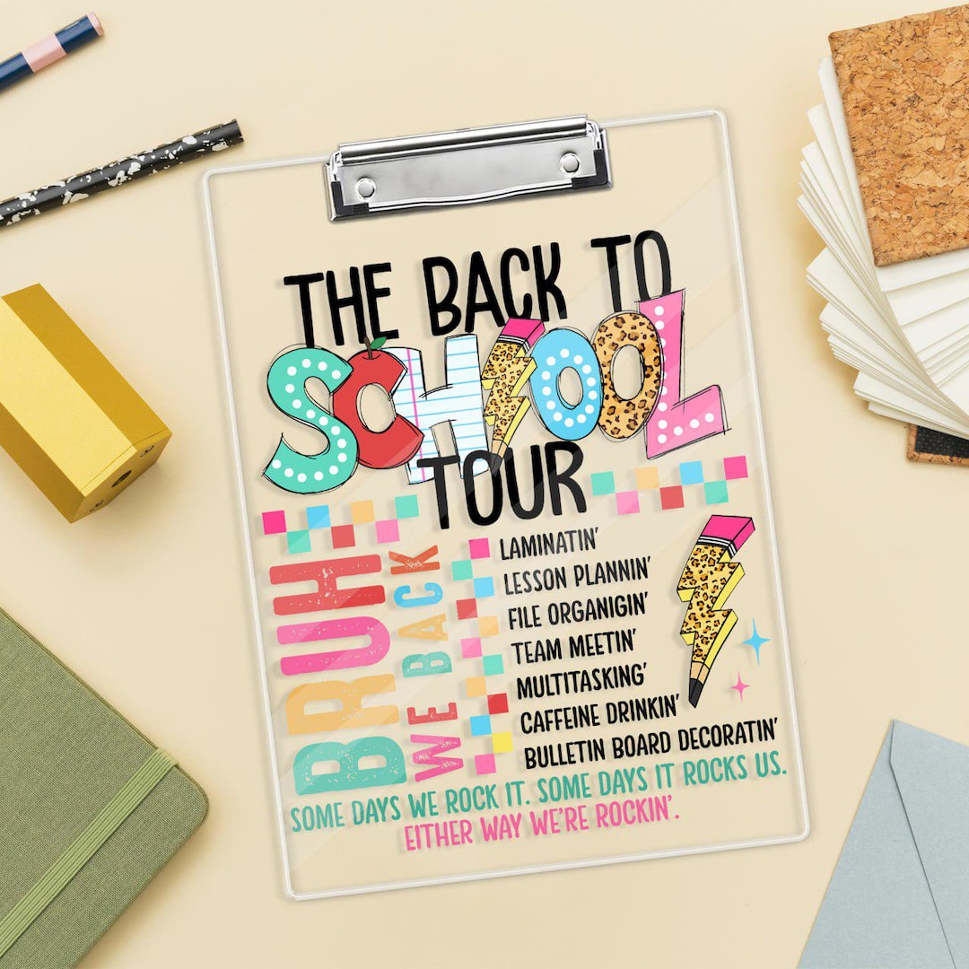The Back to School Tour Clipboard, Teacher Tour Clipboard, Teacher Back ...